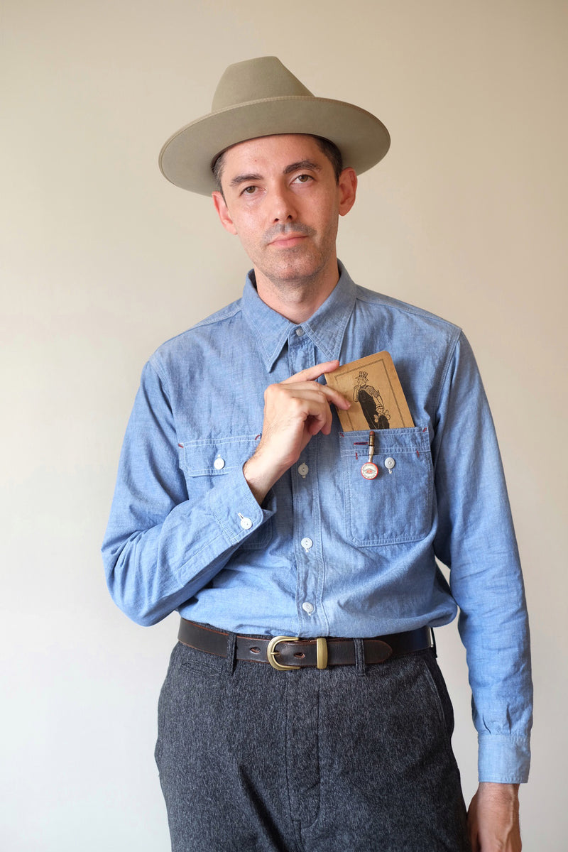 {Pre-order for April 2024} Uncle Sam Chambray Work Shirt (Indigo) – The ...